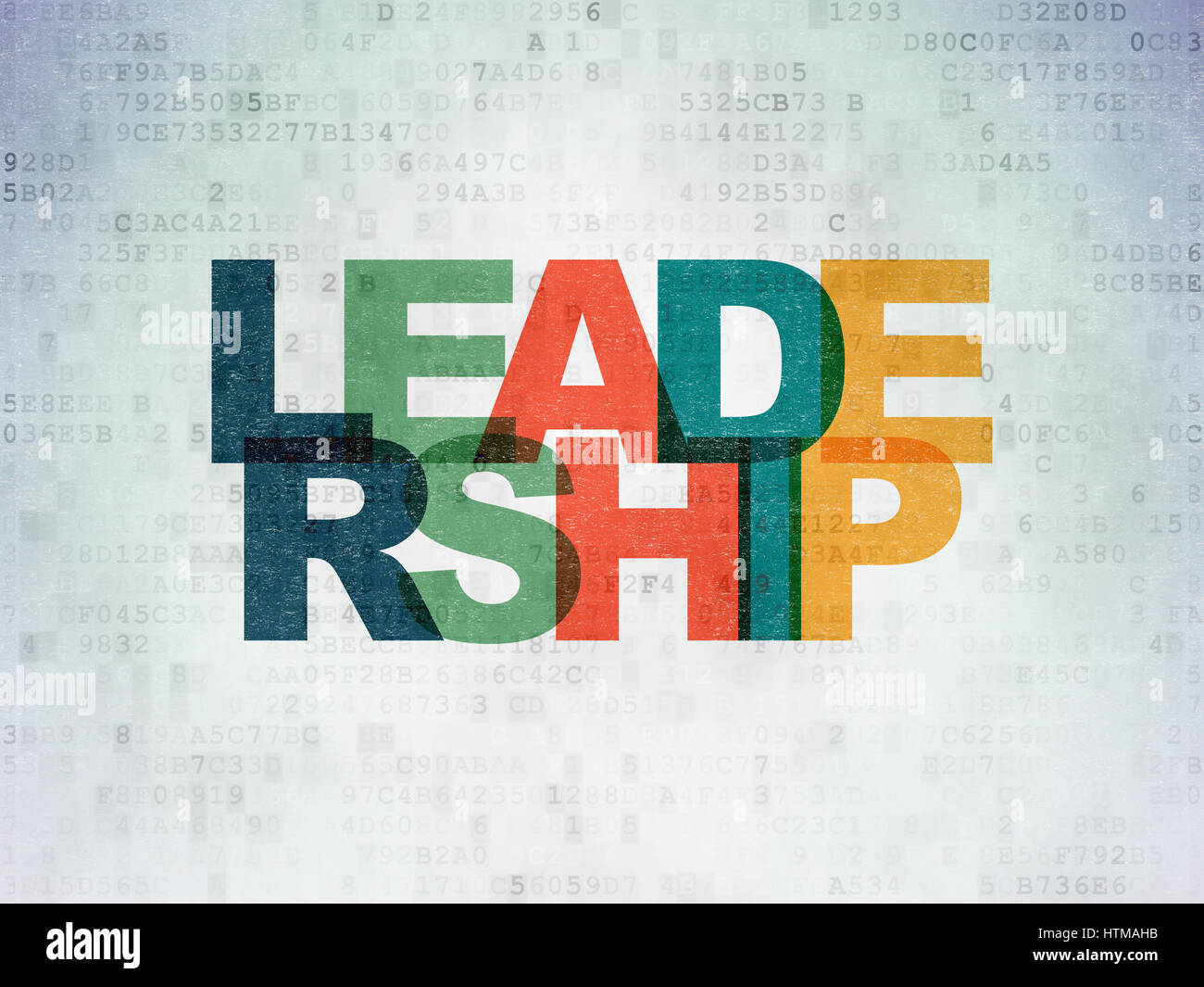 Business concept: Leadership on Digital Data Paper background Stock ...