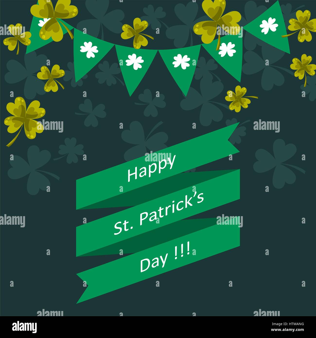 Happy St. Patricks day vector greeting illustration Stock Vector Image ...
