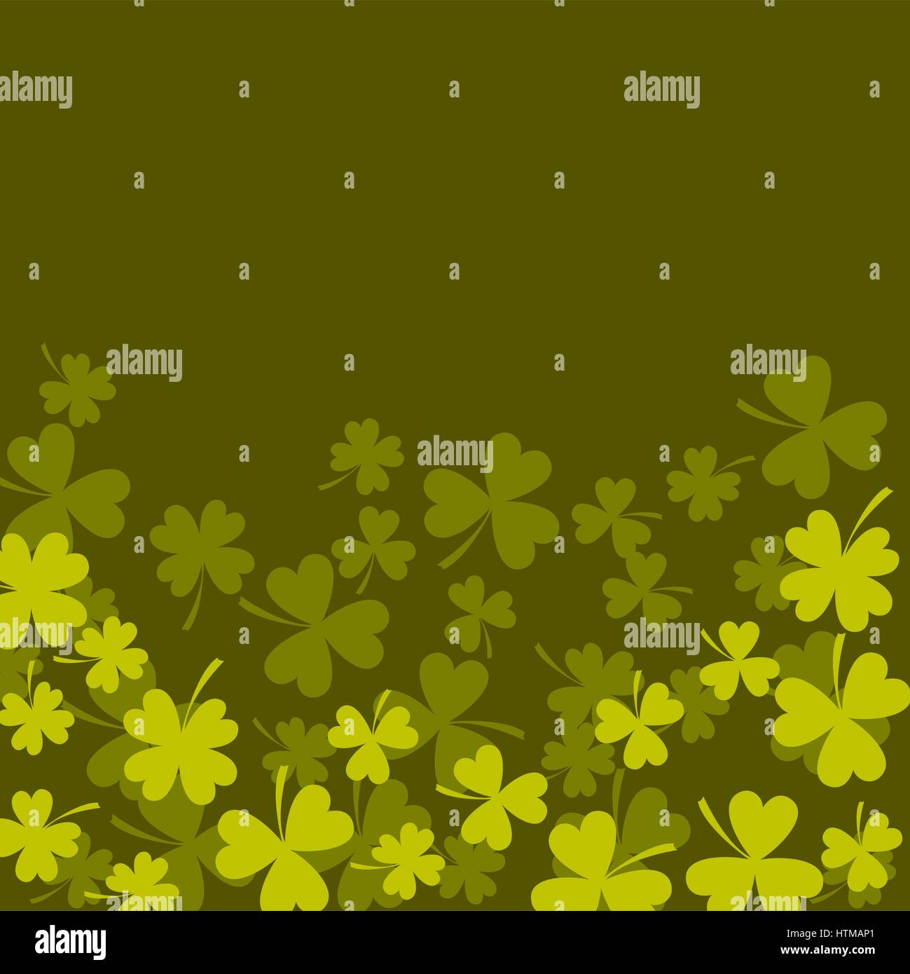 Clover shamrock dark green card background Stock Vector Image & Art - Alamy