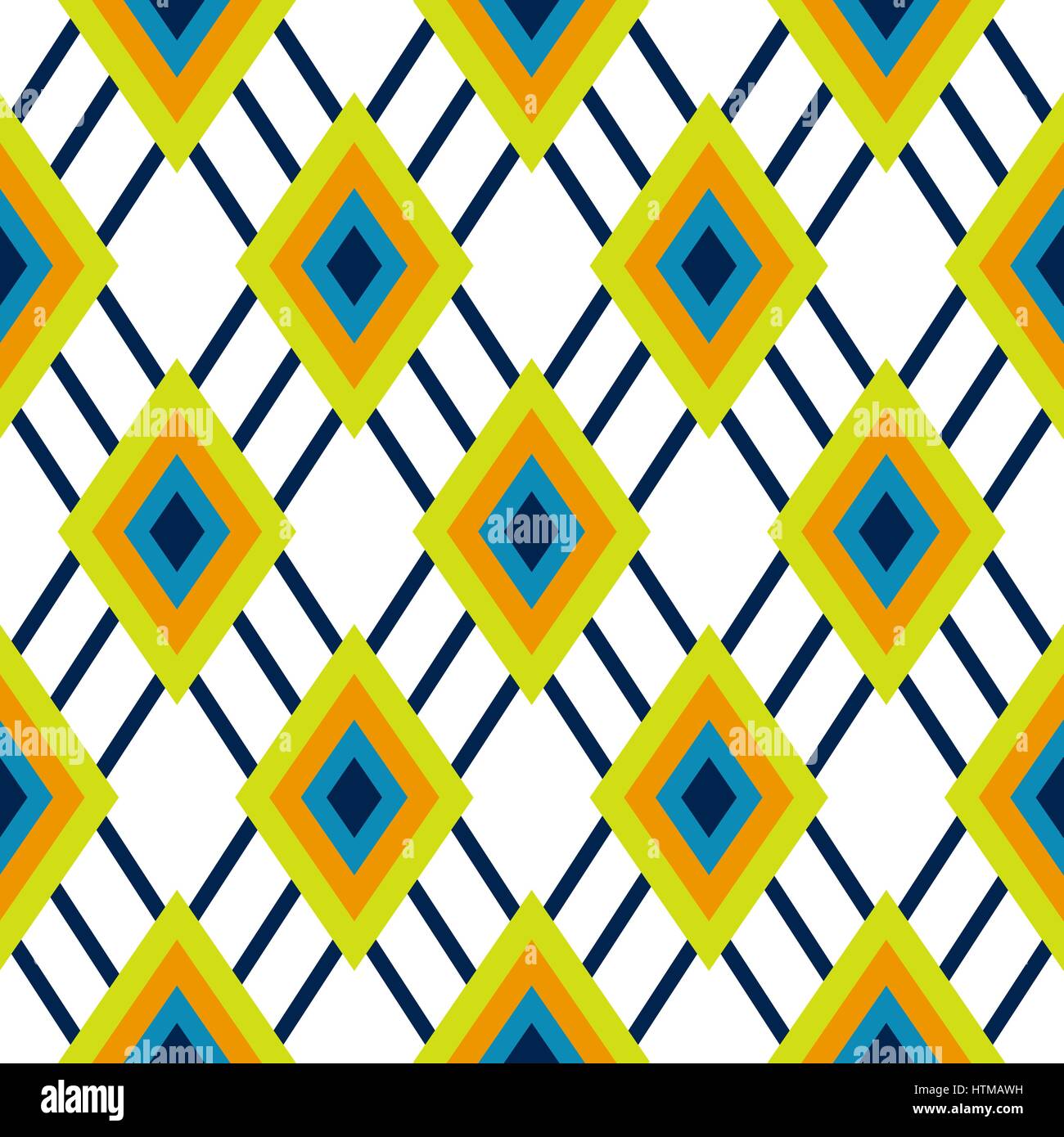 Rhombus geometric green and blue seamless pattern Stock Vector Image ...