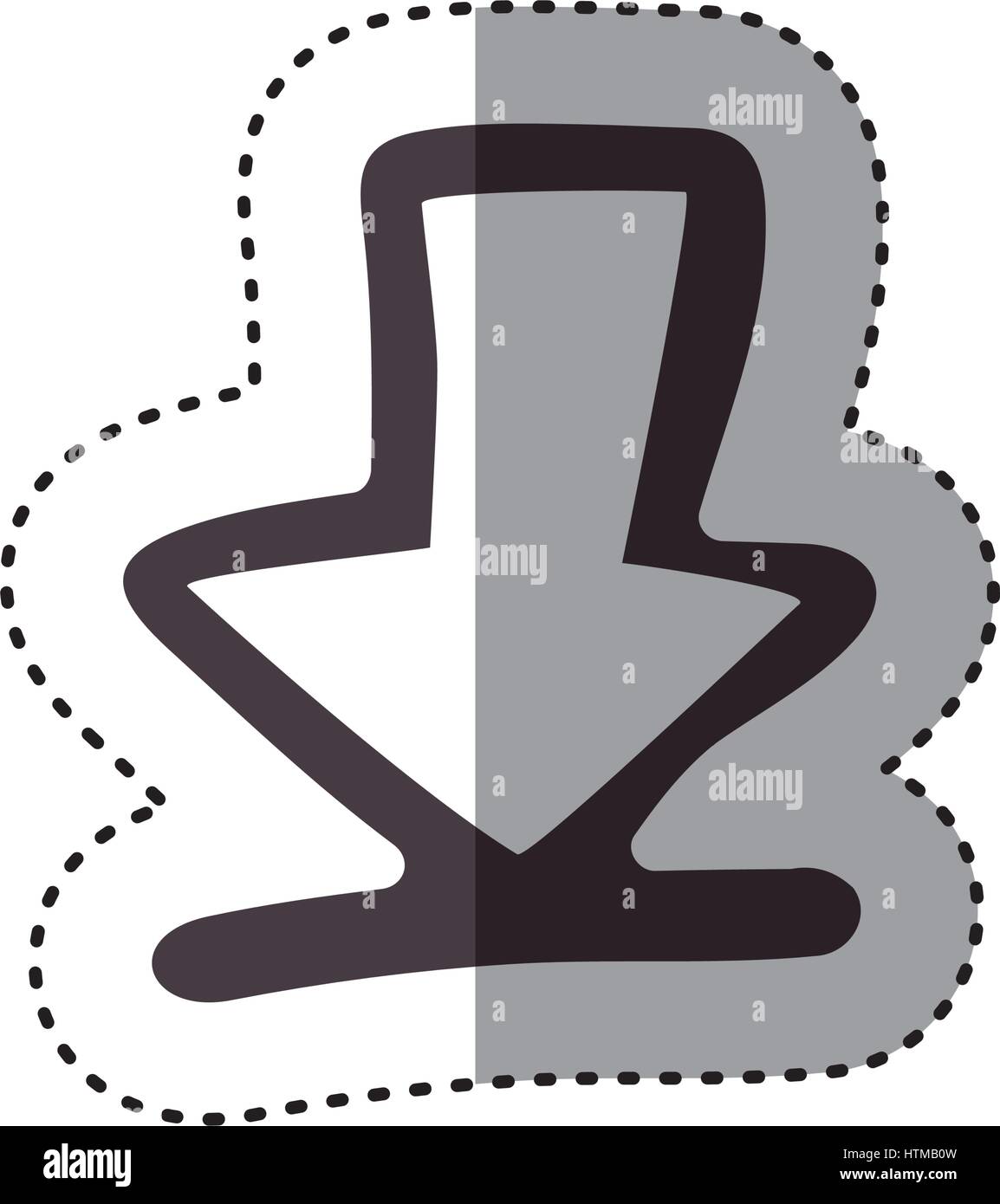 Sticker hand drawing symbol arrow Stock Vector Images - Alamy