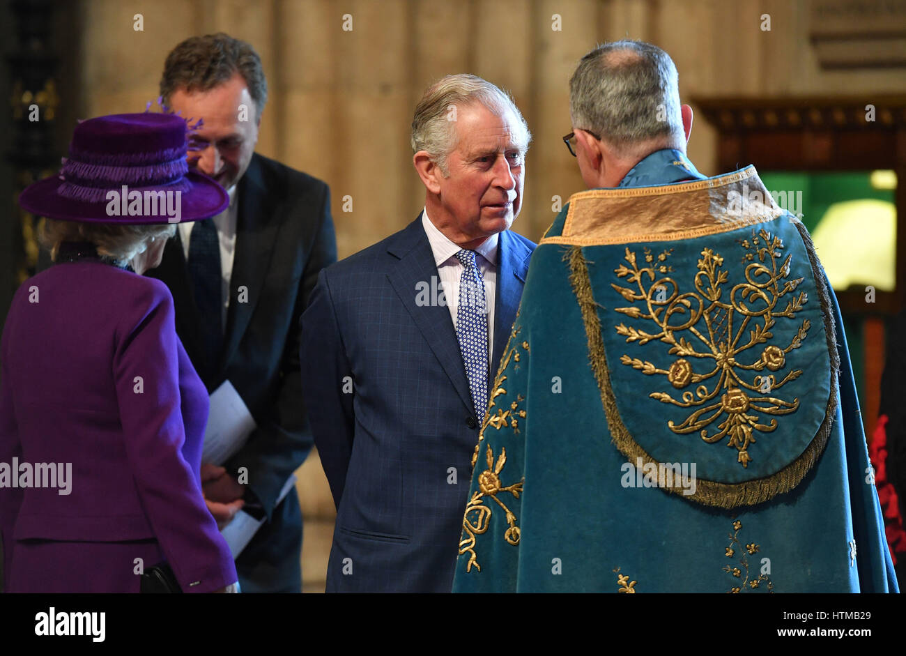The prince of wales with the dean of westminster abbey hi-res stock ...