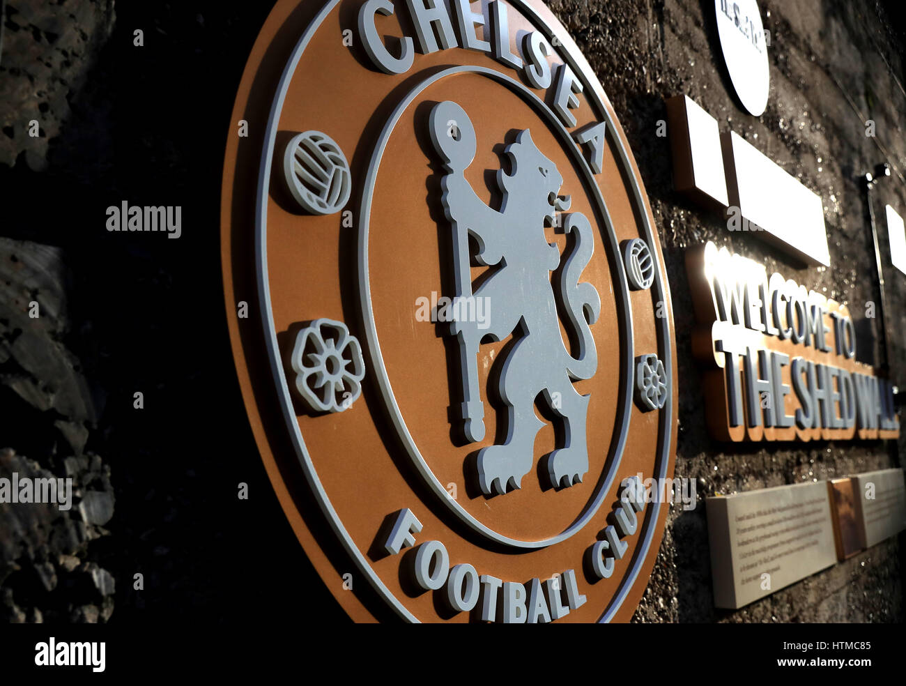 A view of a Chelsea FC crest before the Emirates FA Cup, Quarter Final ...