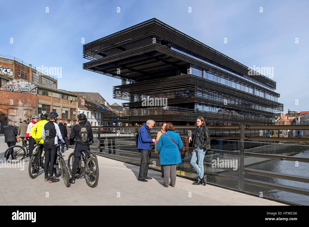 De Krook, new public library in the city center of Ghent, East Flanders ...