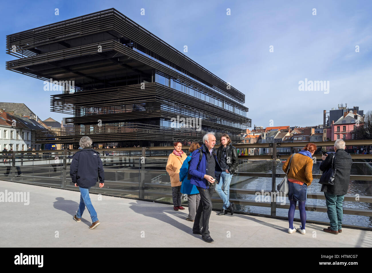 De Krook, new public library in the city center of Ghent, East Flanders ...