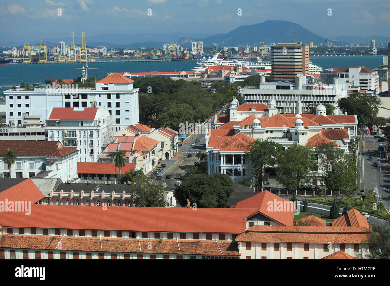 Malaysia, Penang, Georgetown, aerial view Stock Photo - Alamy