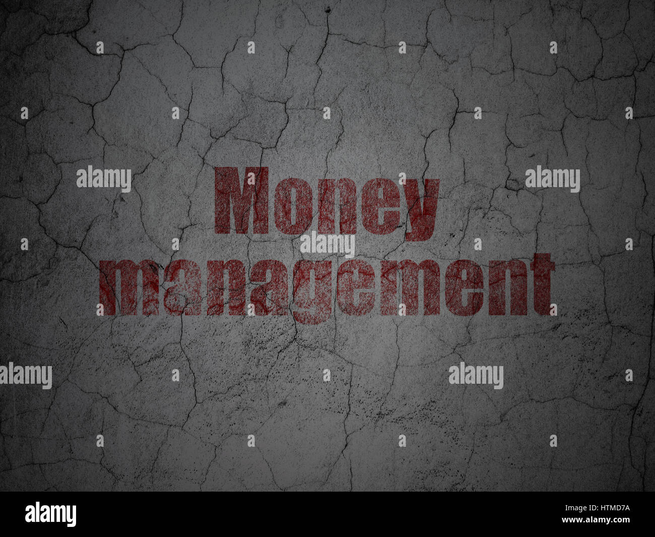 Currency concept: Money Management on grunge wall background Stock ...