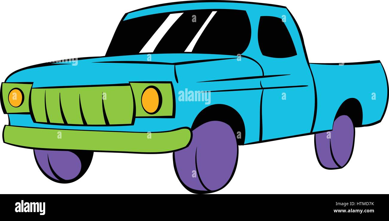 Blue pickup icon cartoon Stock Vector Image & Art - Alamy