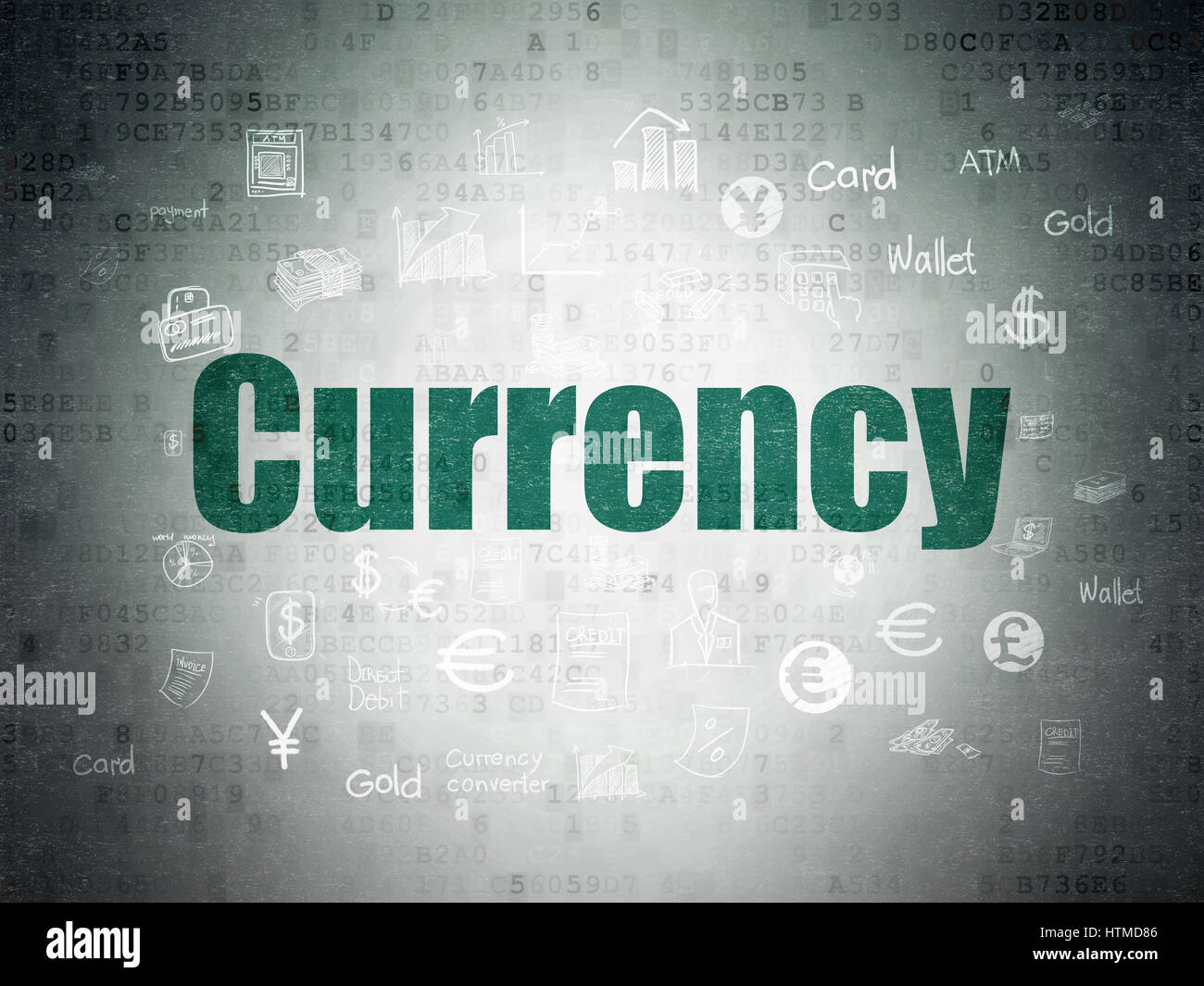 Currency concept: Currency on Digital Data Paper background Stock Photo ...