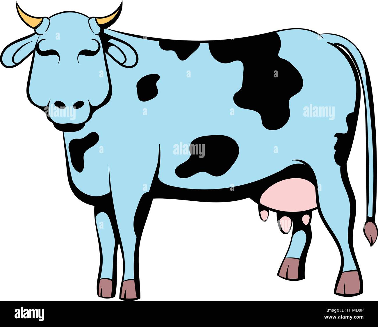Spotted cow icon cartoon Stock Vector Images - Alamy