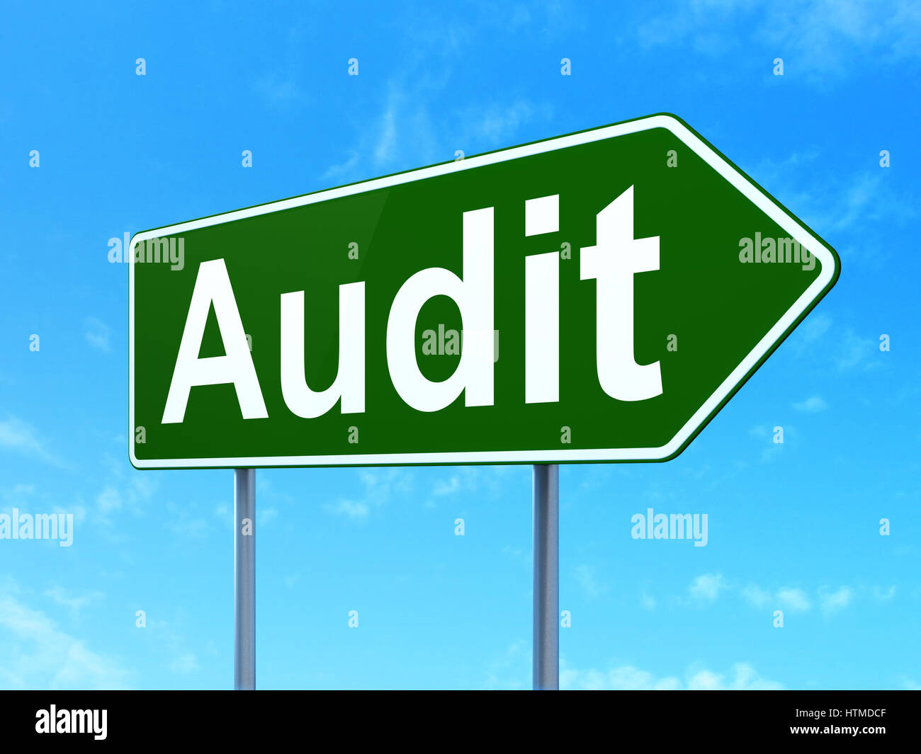 Business concept: Audit on road sign background Stock Photo - Alamy