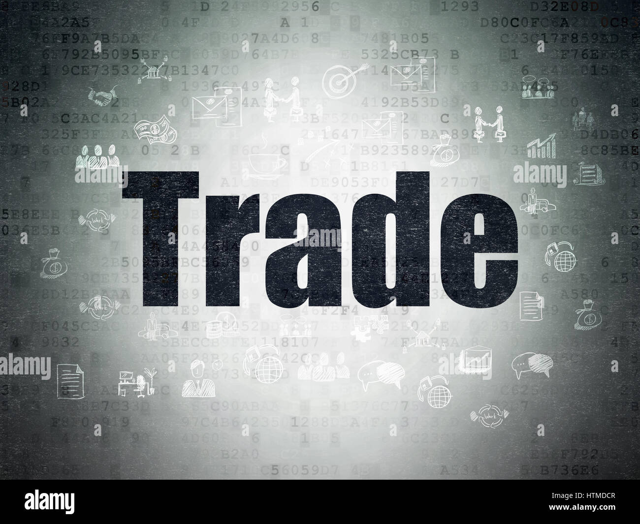 Business concept: Trade on Digital Data Paper background Stock Photo ...