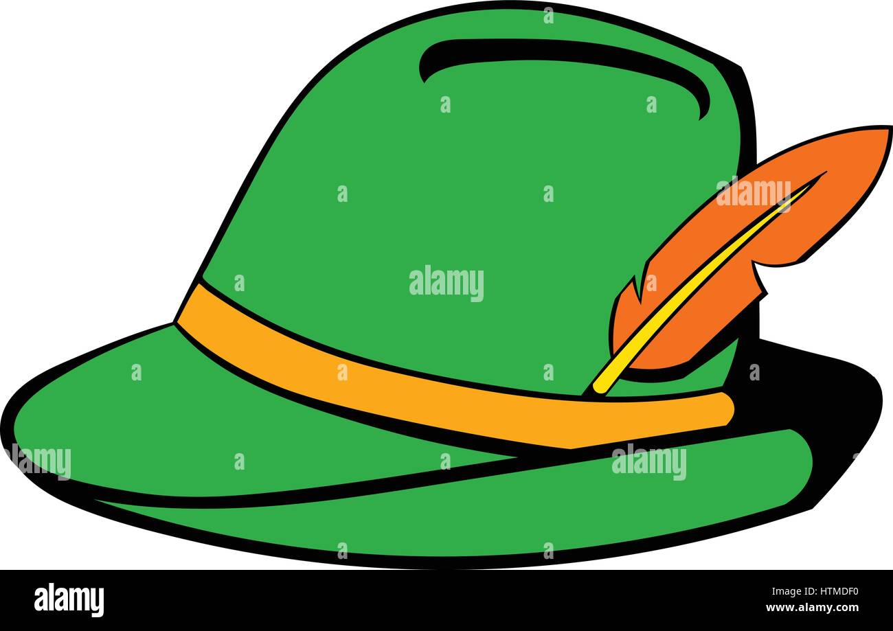 Green felt hat feather hi-res stock photography and images - Alamy