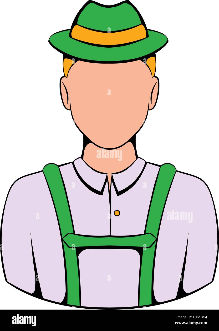 Man in traditional Bavarian costume icon cartoon Stock Vector Image ...