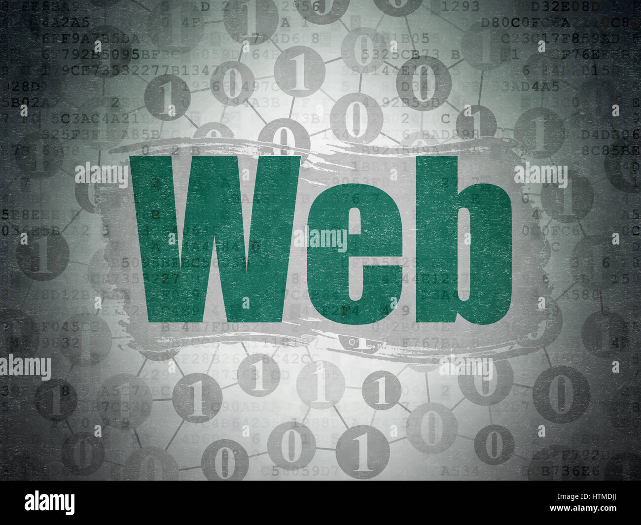 Web development concept: Web on Digital Data Paper background Stock ...