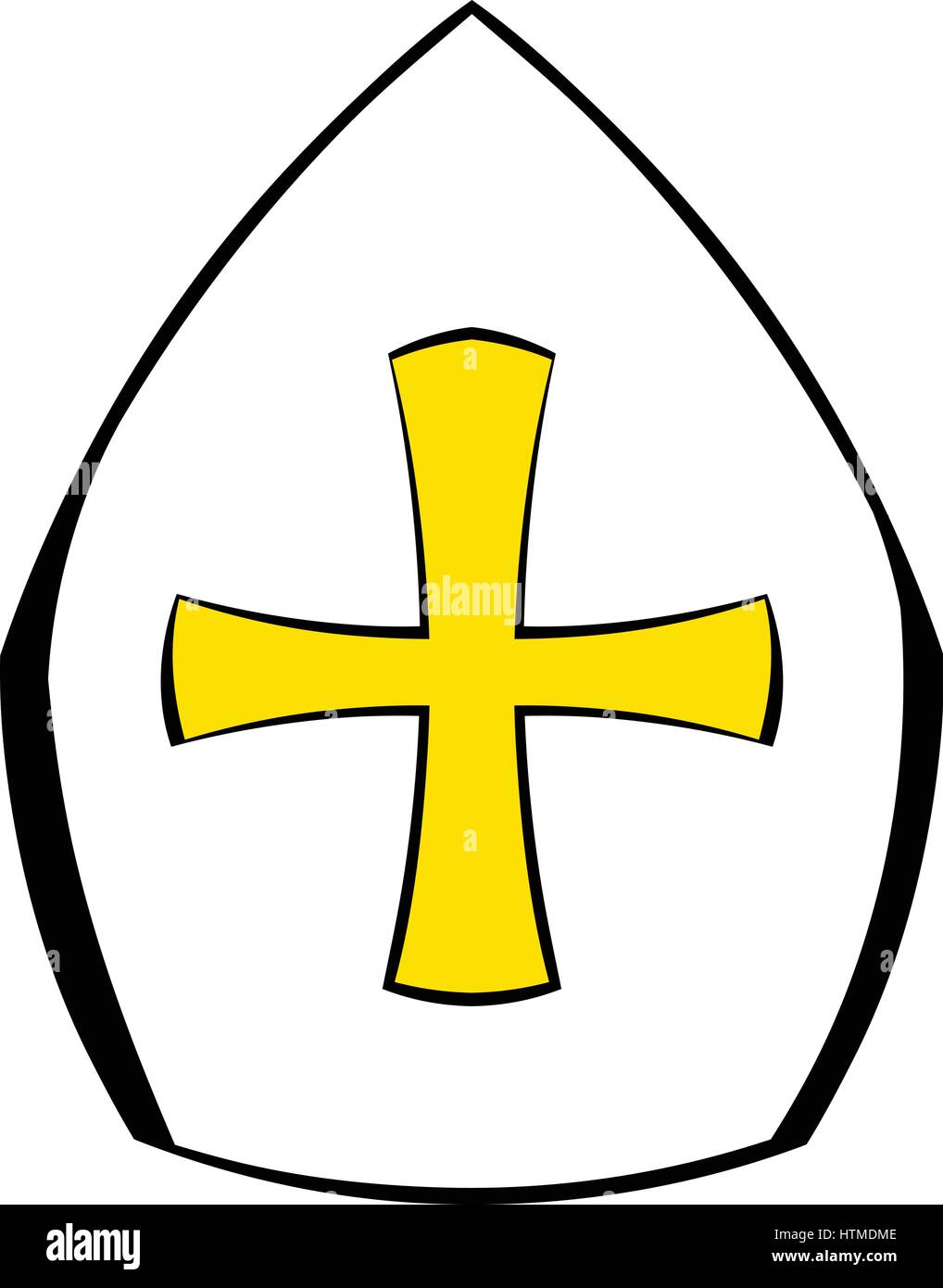 Papal tiara, hat with cross icon cartoon Stock Vector Image & Art - Alamy