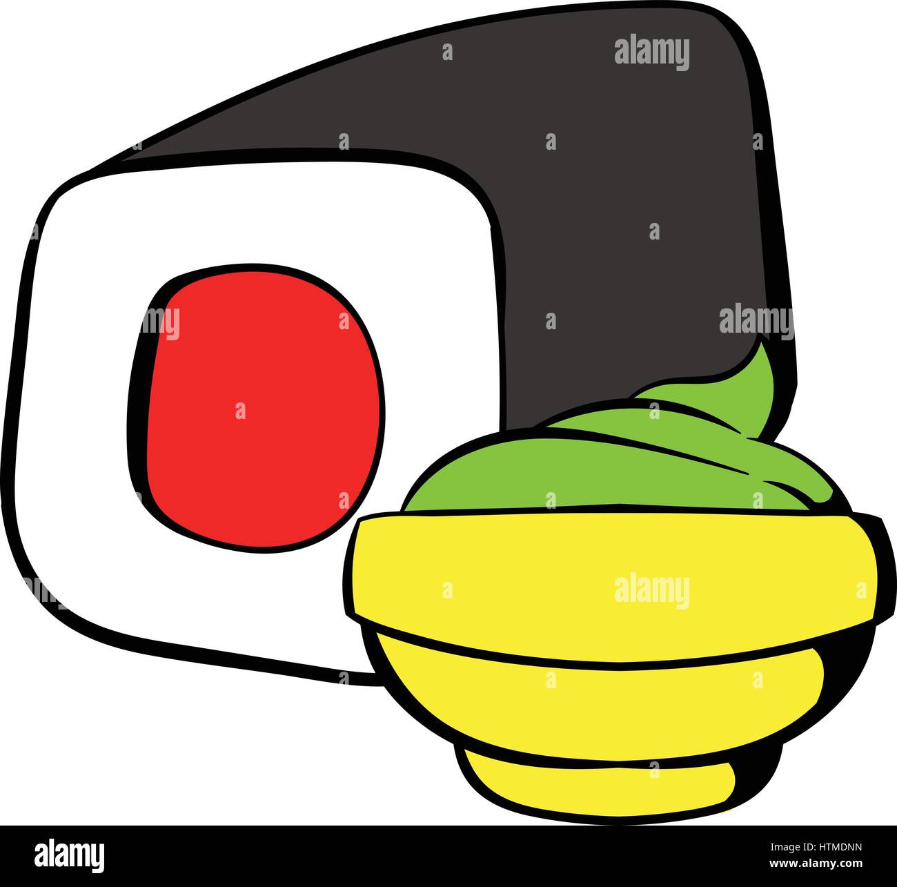 Sushi wasabi icon cartoon Stock Vector Images - Alamy