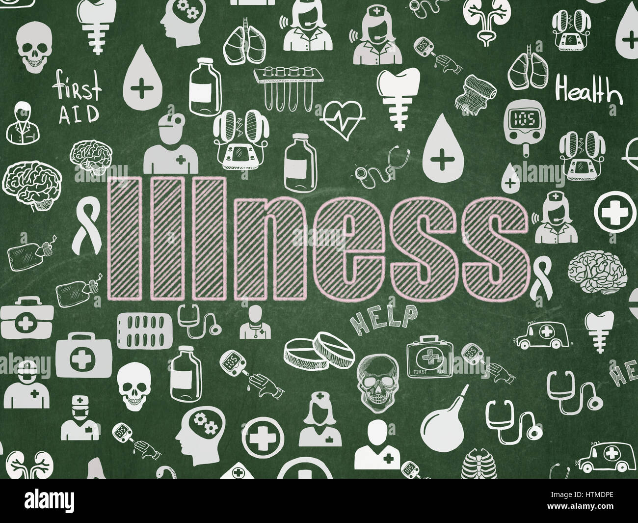 Healthcare concept: Illness on School board background Stock Photo - Alamy
