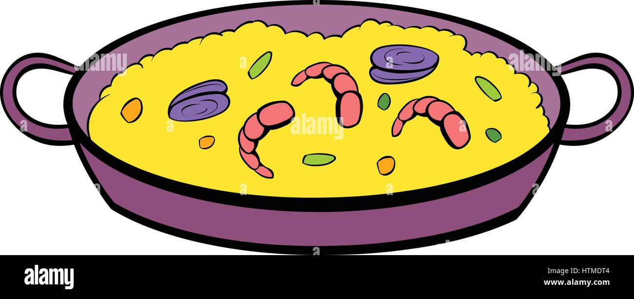 Seafood paella spain Stock Vector Images - Alamy