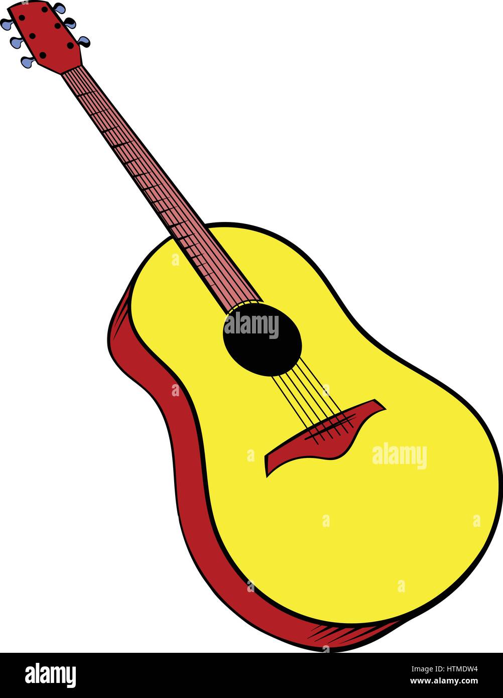 Spanish acoustic guitar fretboard Stock Vector Images - Alamy