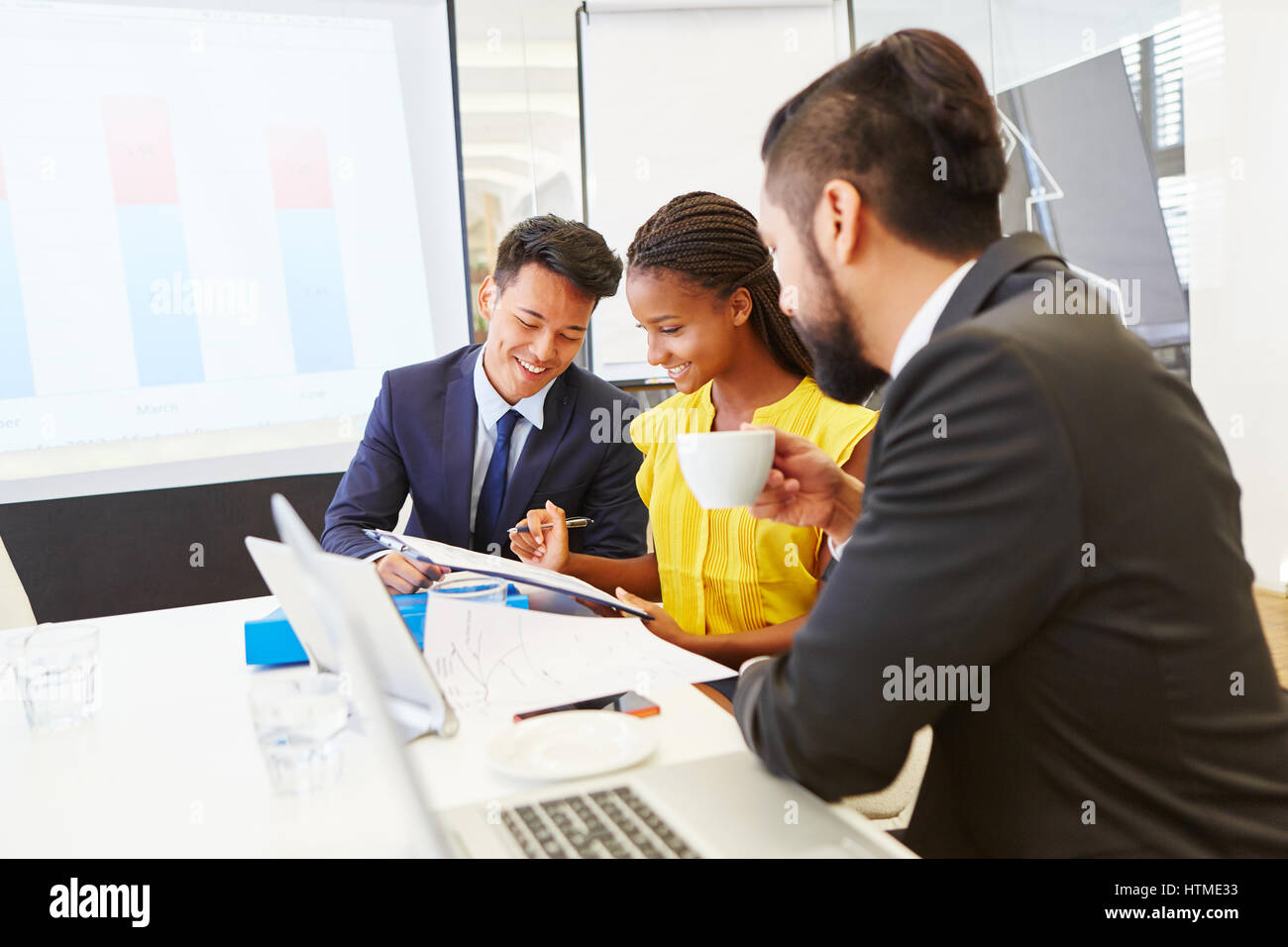 Young business team planning in cooperation in teamwork meeting Stock ...