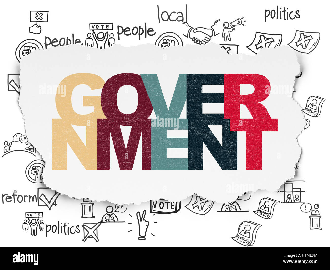 Politics concept: Government on Torn Paper background Stock Photo - Alamy