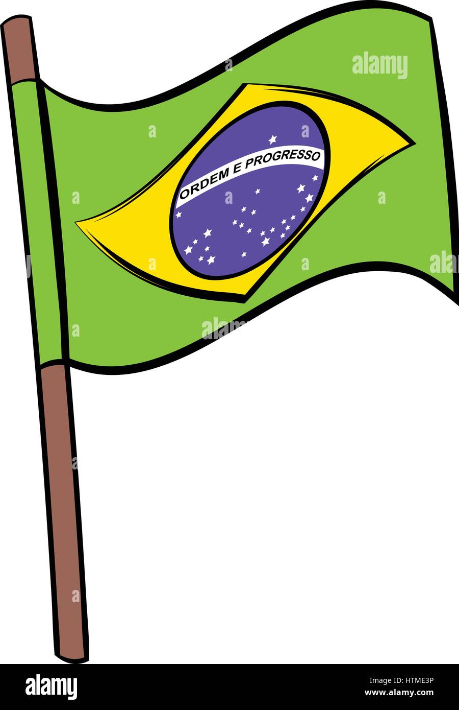 Brazil flag icon cartoon Stock Vector Image & Art - Alamy