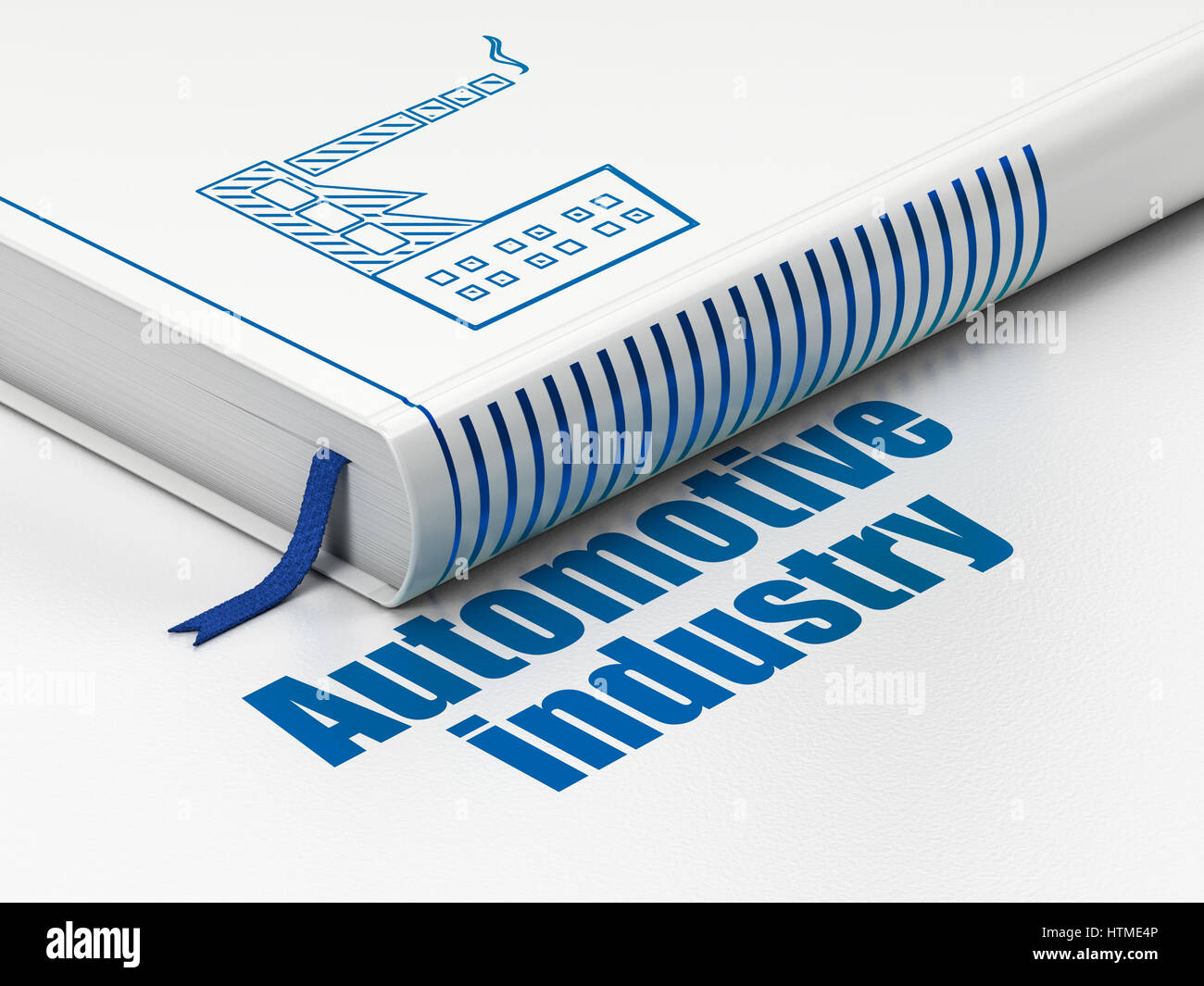 Industry concept: book Industry Building, Automotive Industry on white ...