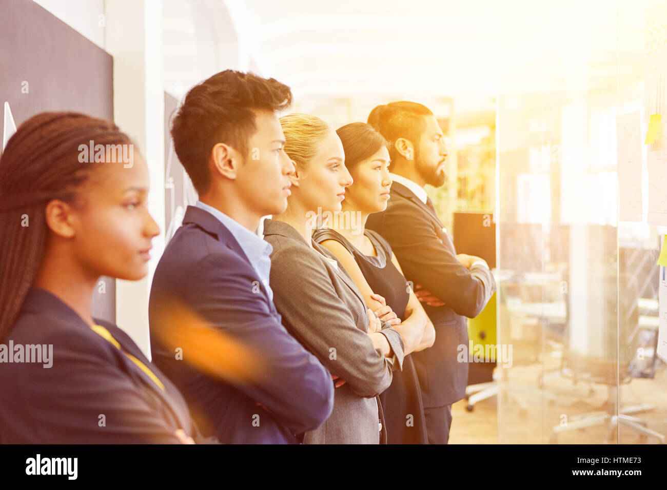 Business team in office looking to the future with vision Stock Photo ...