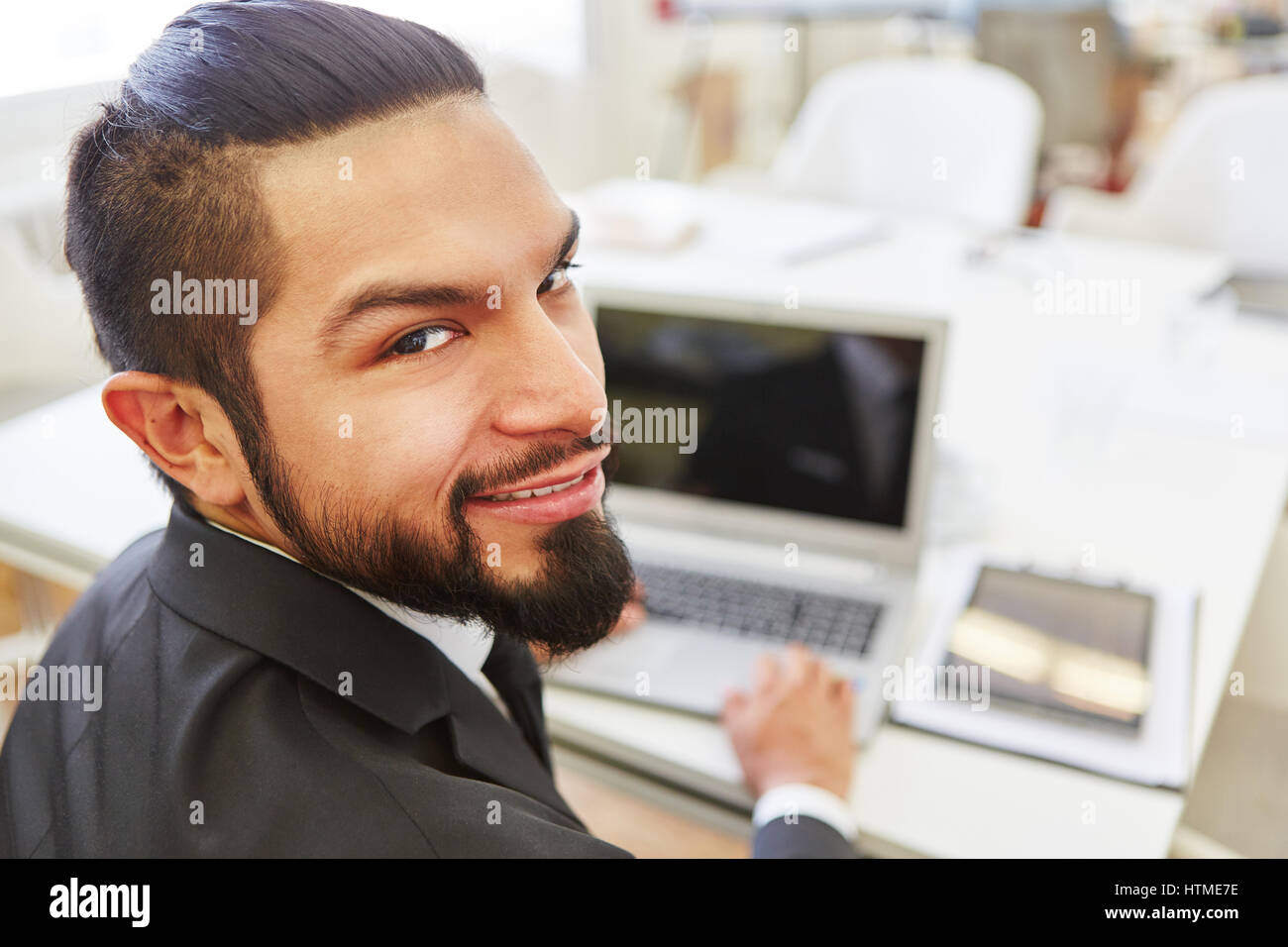 Working man smile hi-res stock photography and images - Alamy