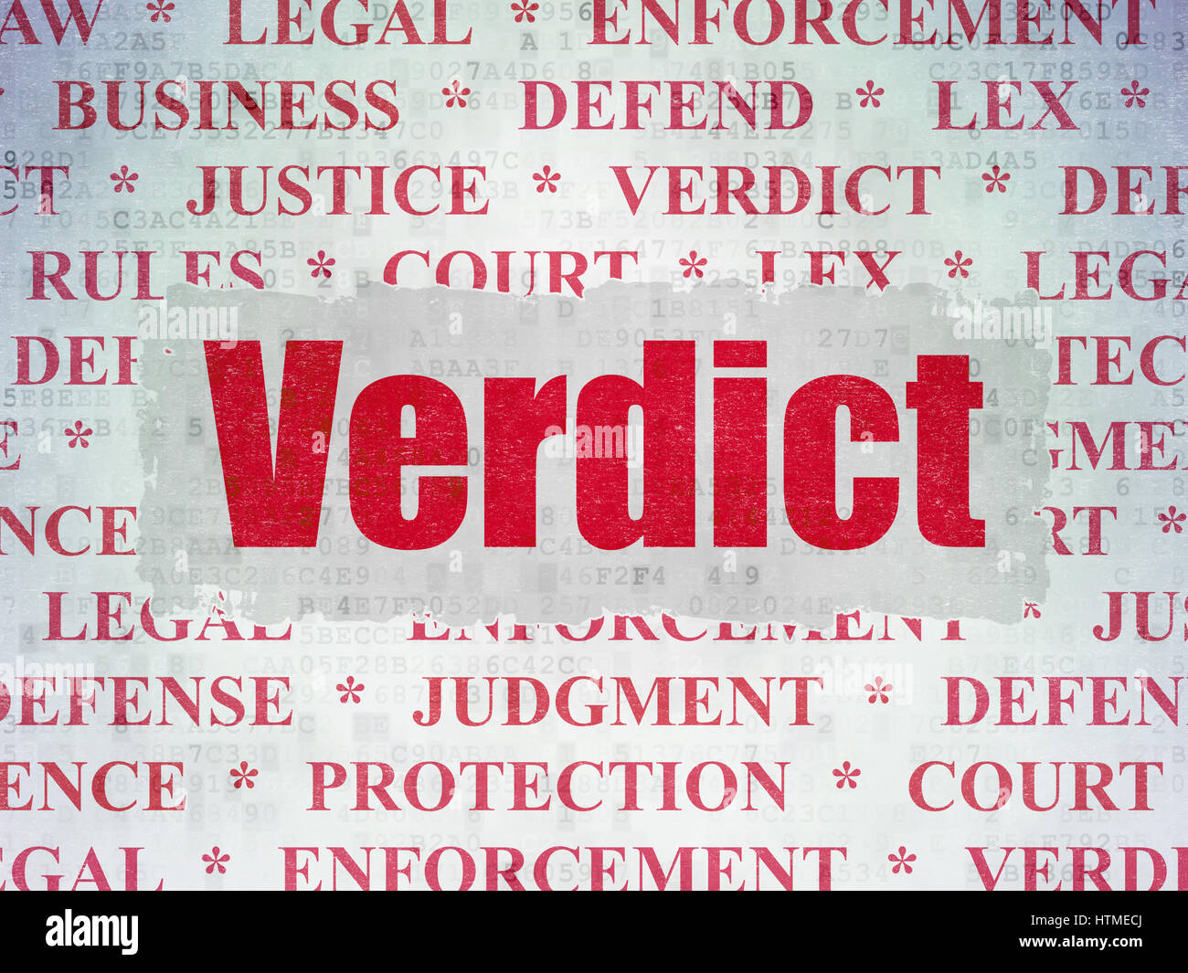 Law concept: Verdict on Digital Data Paper background Stock Photo - Alamy