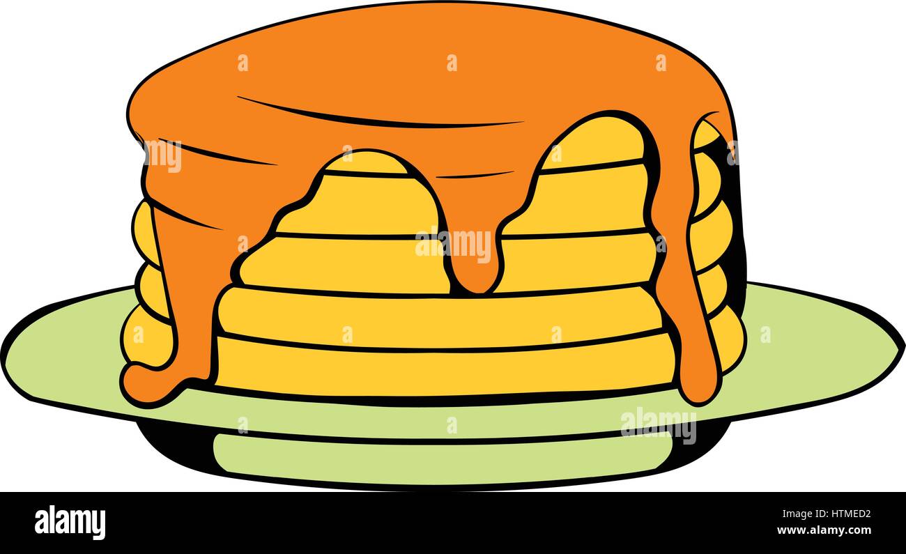 Stack of pancakes icon cartoon Stock Vector Image & Art - Alamy