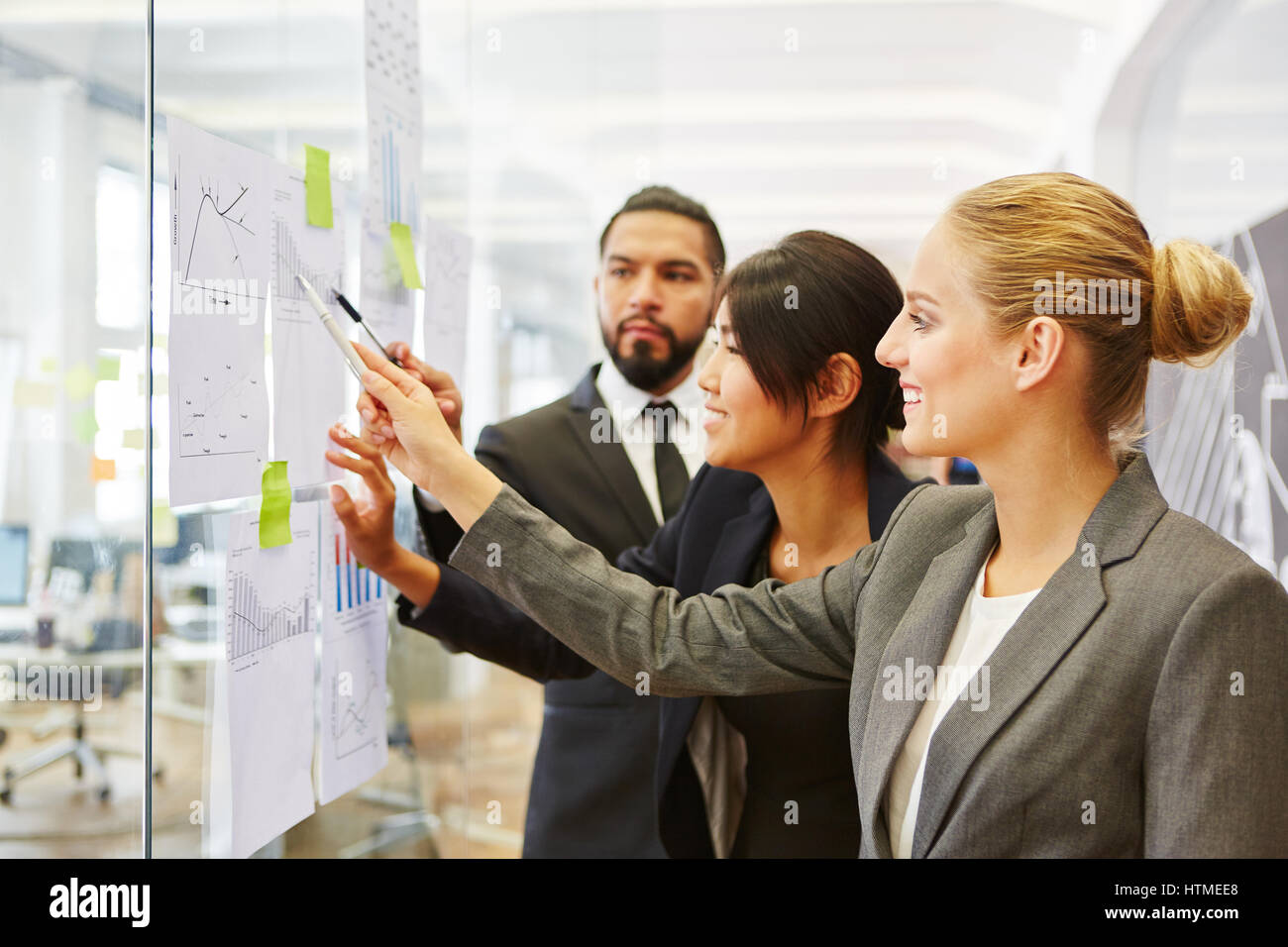 Business people in strategy planning with teamwork in seminar Stock ...