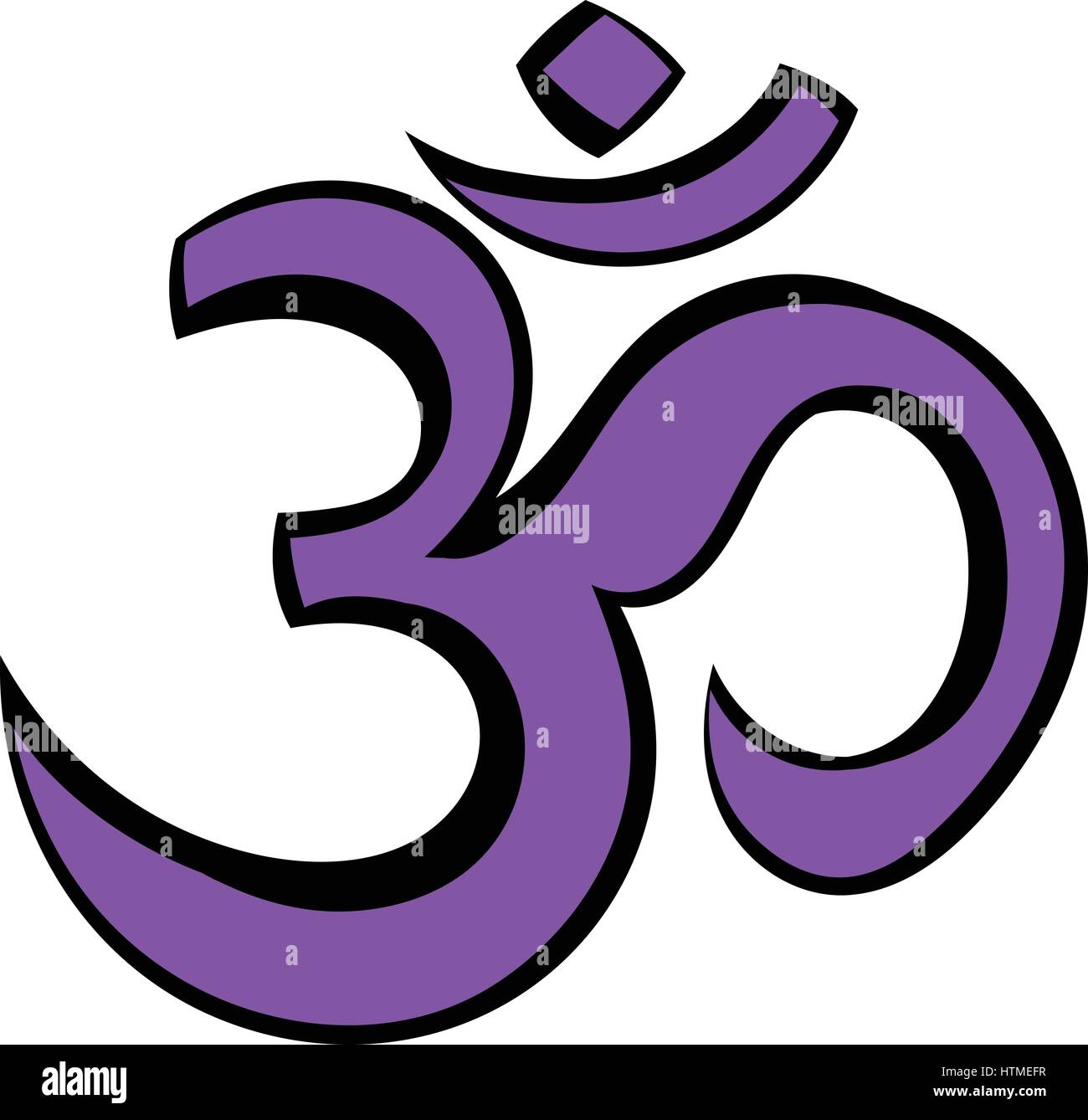 Hindu om symbol icon cartoon Stock Vector Image & Art - Alamy