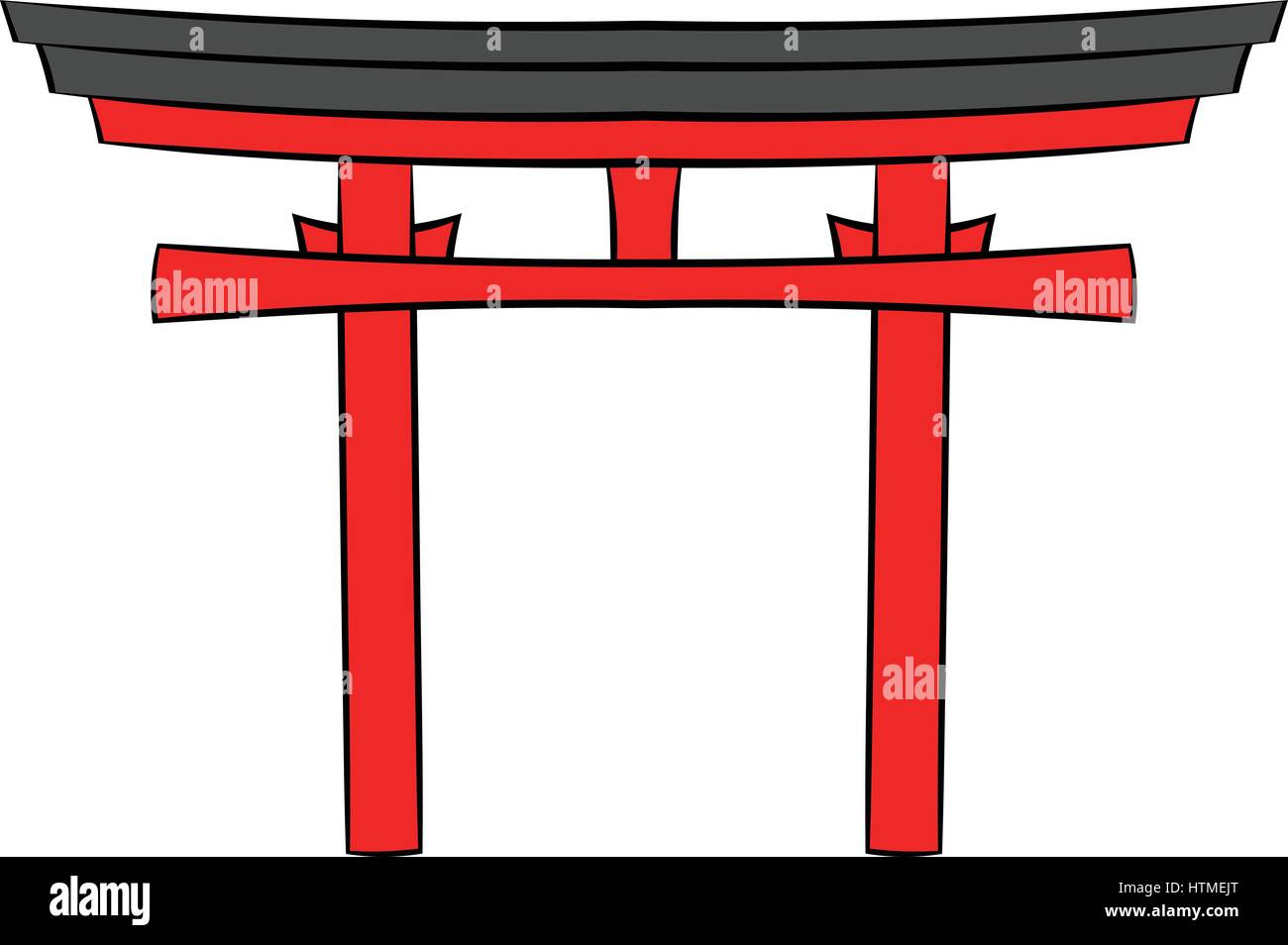 The torii (floating gate) Stock Vector Images - Alamy