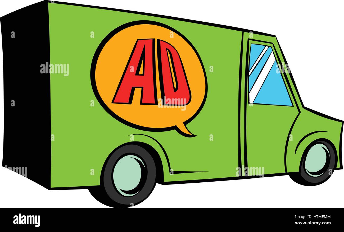 Sign for advertising on a truck icon cartoon Stock Vector Image & Art ...