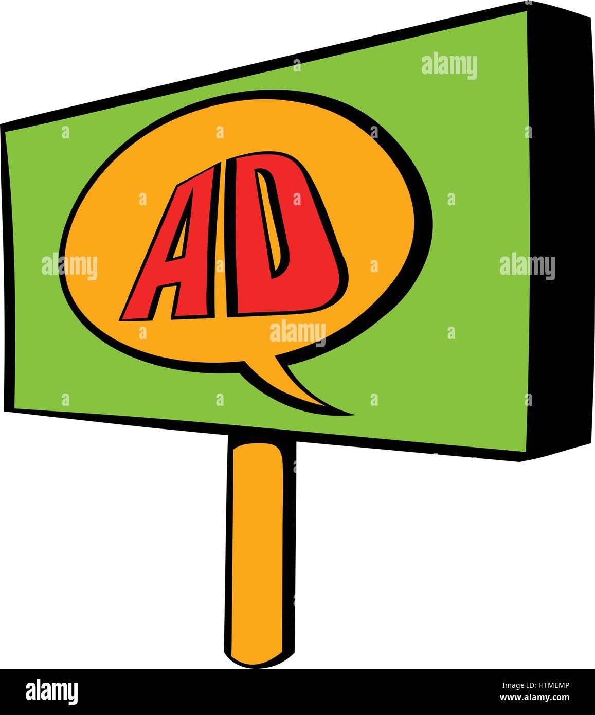 Billboard for advertising icon cartoon Stock Vector Image & Art - Alamy