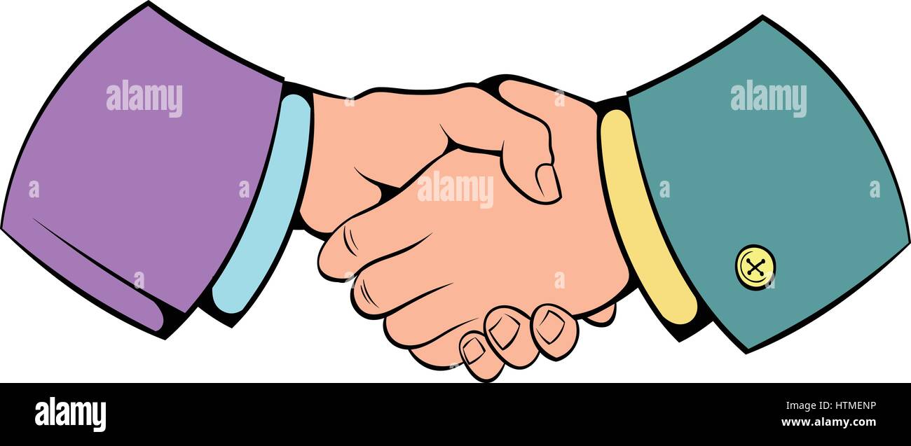 Handshake icon cartoon Stock Vector Image & Art - Alamy