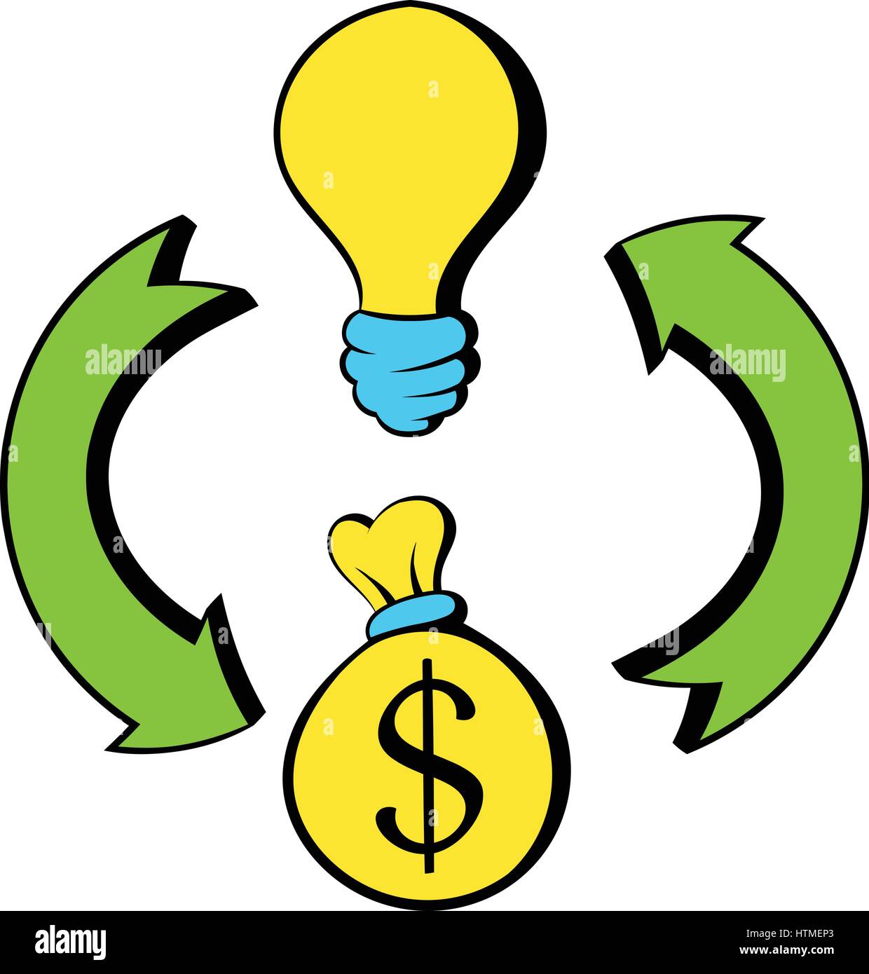 Idea light bulb arrows Stock Vector Images - Alamy