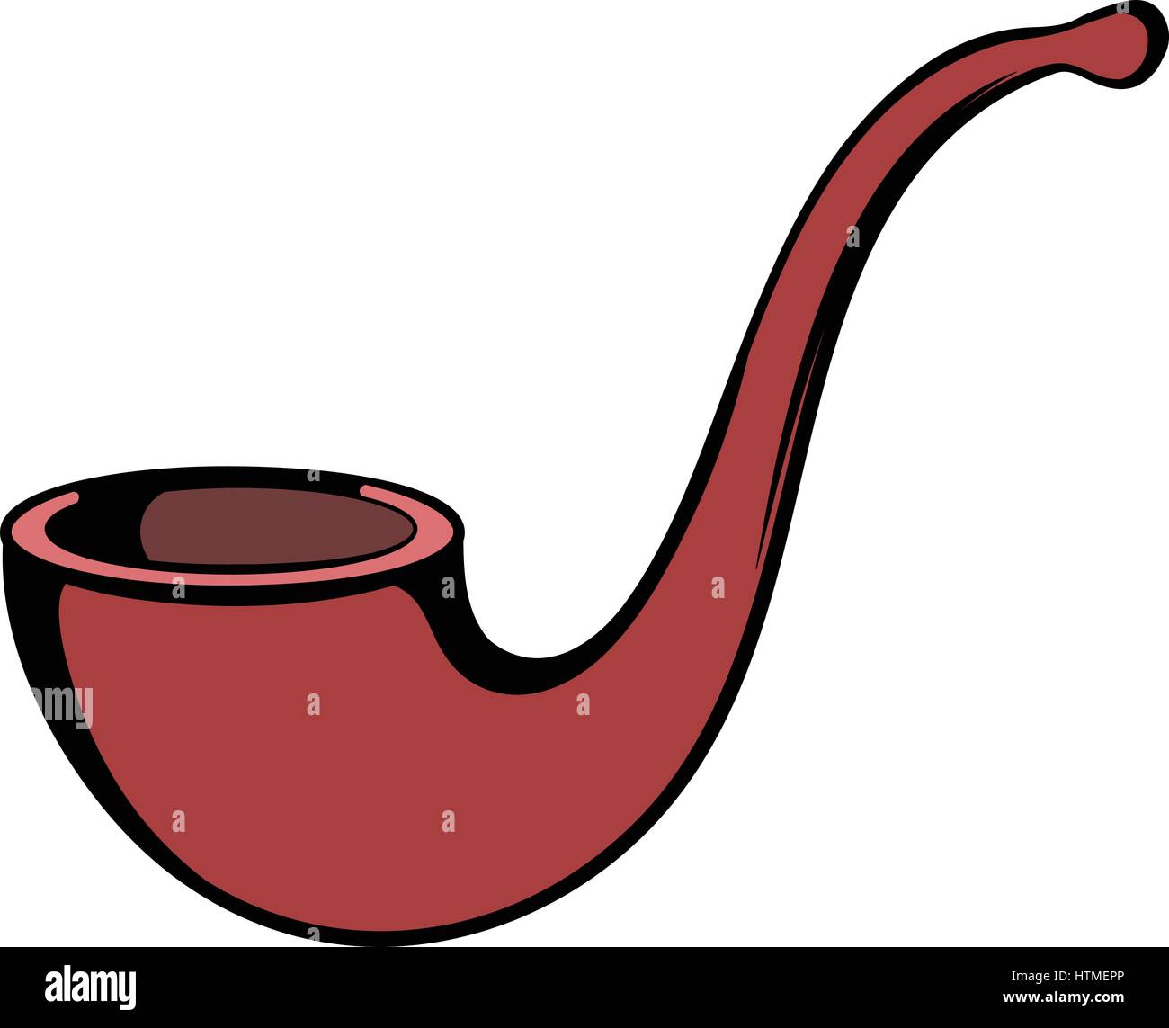 Wooden pipe smoking icon cartoon hi-res stock photography and images ...