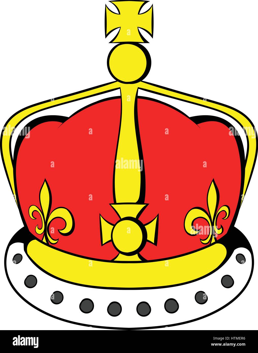 British crown icon cartoon hi-res stock photography and images - Alamy