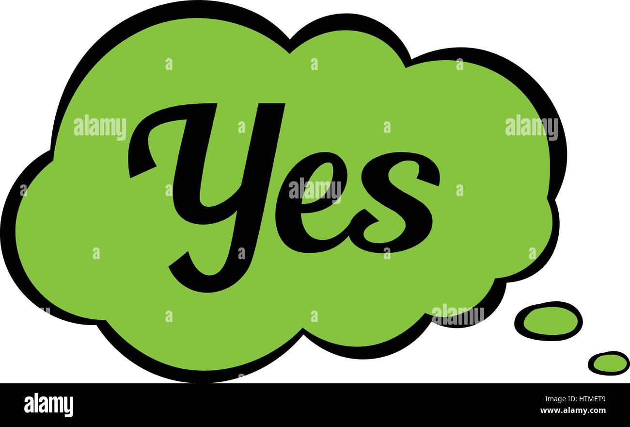 Yes in cloud icon cartoon Stock Vector Image & Art - Alamy