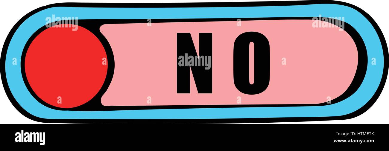 Toggle switch in No position icon cartoon Stock Vector Image & Art - Alamy