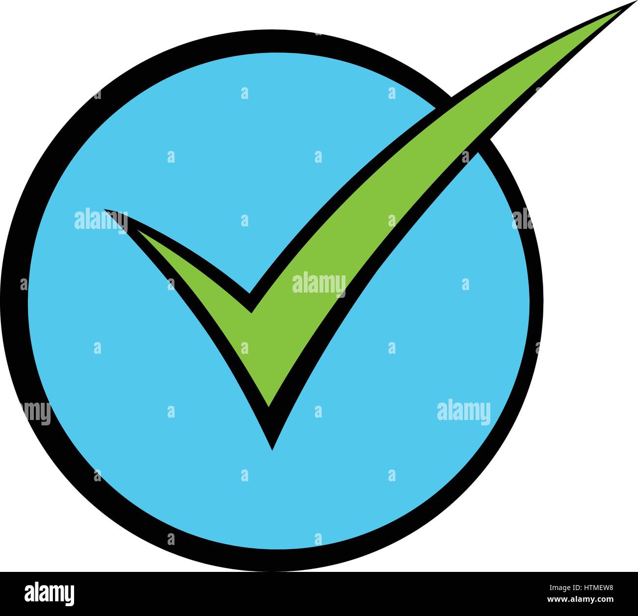 Green tick, check mark icon cartoon Stock Vector Image & Art - Alamy