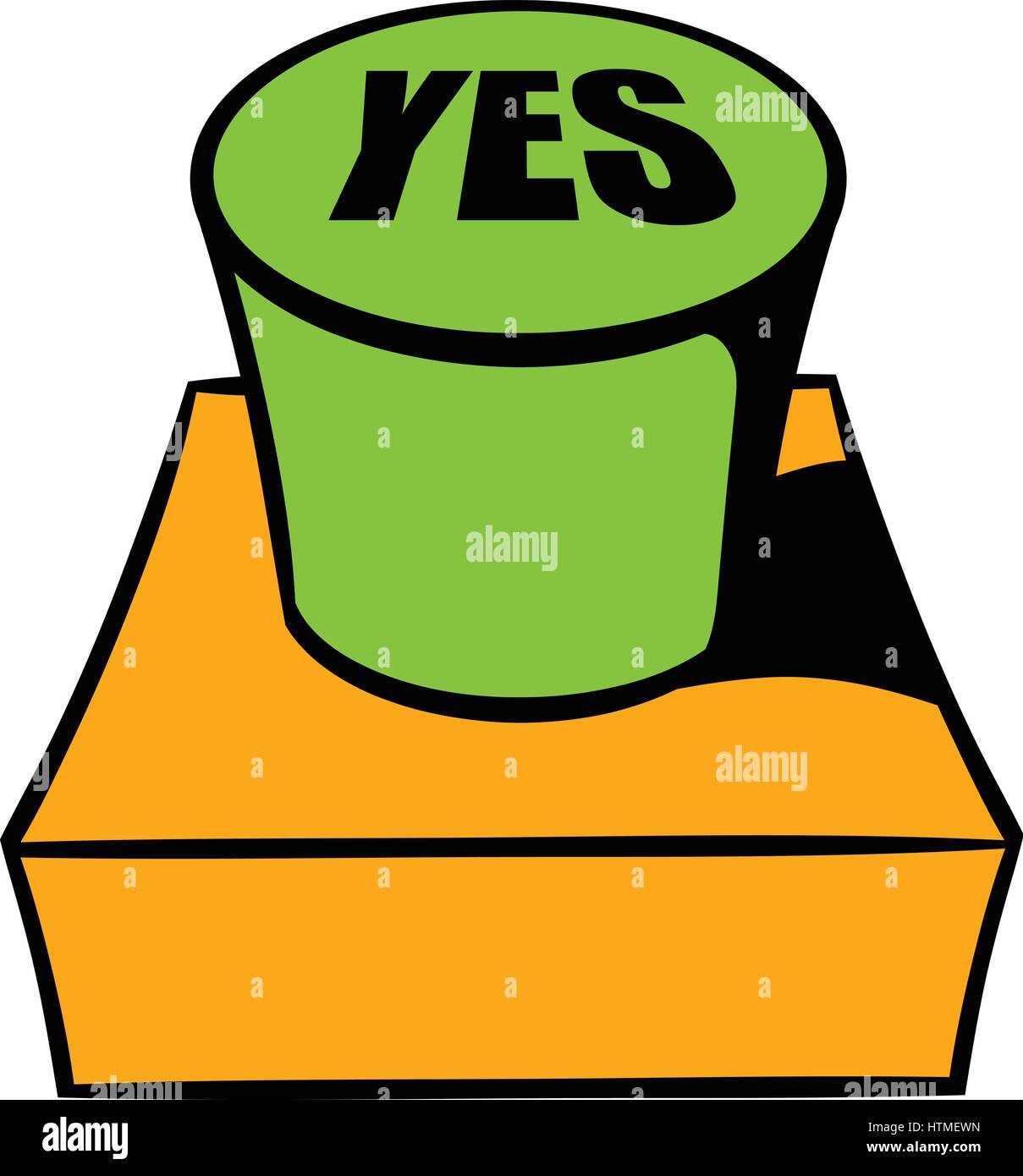 Yes green button icon cartoon Stock Vector Image & Art - Alamy