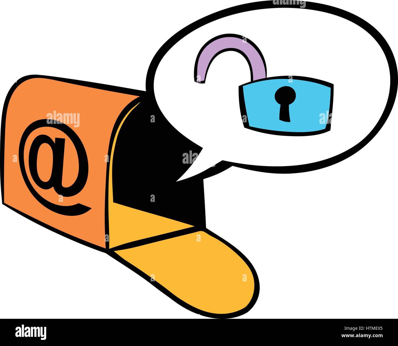 Mailbox lock Stock Vector Images - Alamy