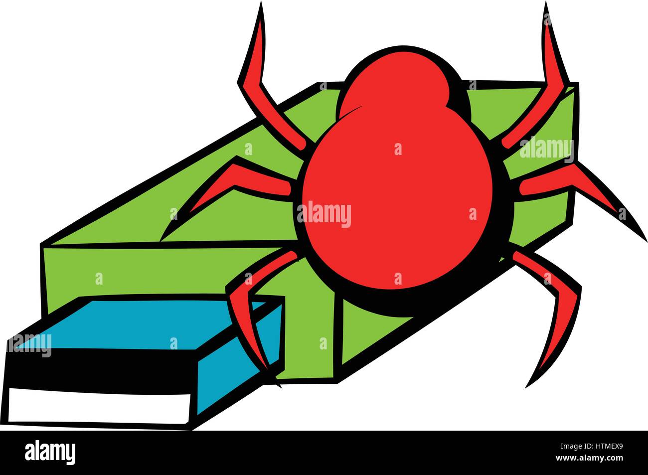 Flash drive infected by virus icon cartoon Stock Vector Image & Art - Alamy