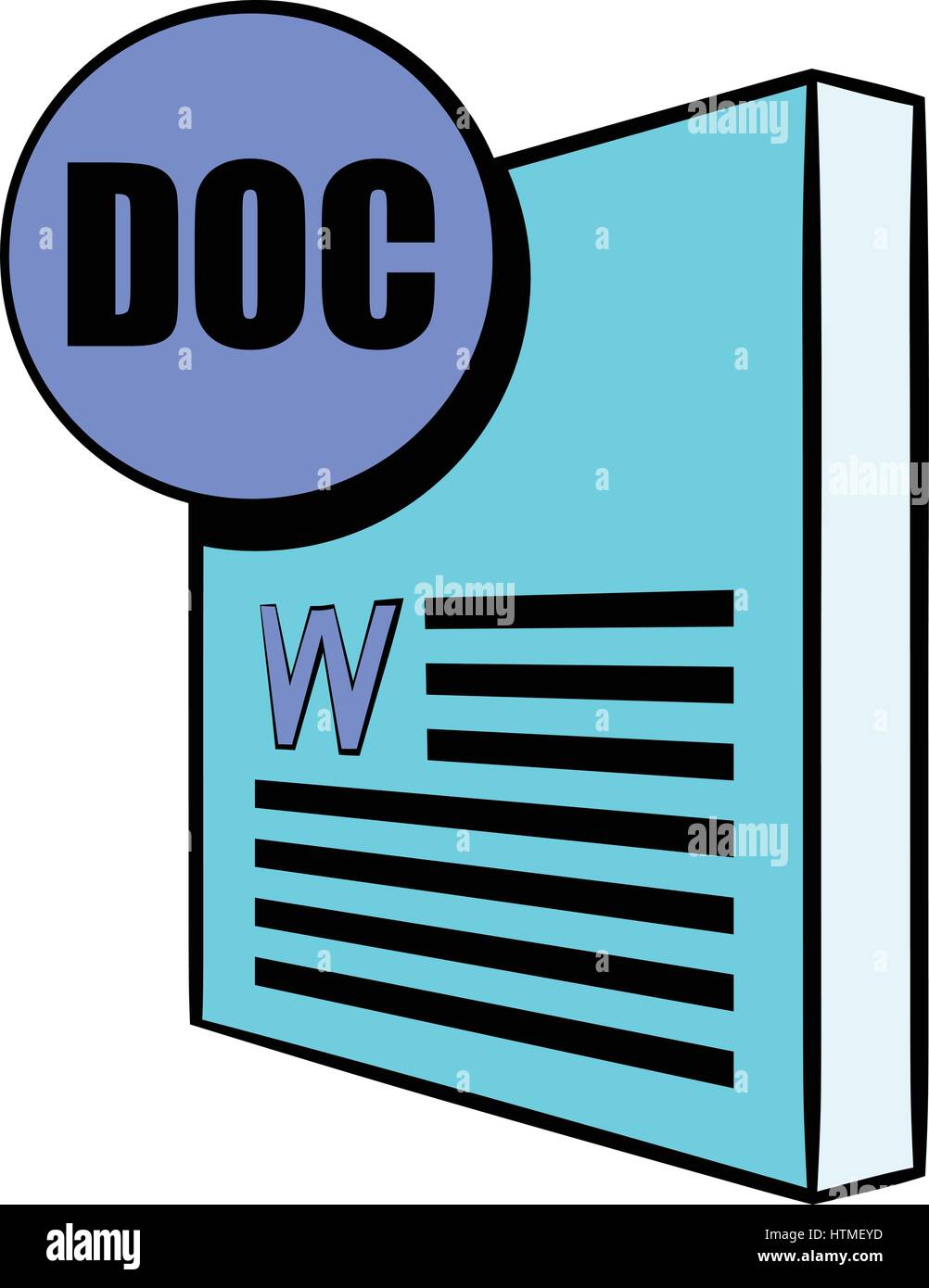 DOC file icon cartoon Stock Vector Image & Art - Alamy