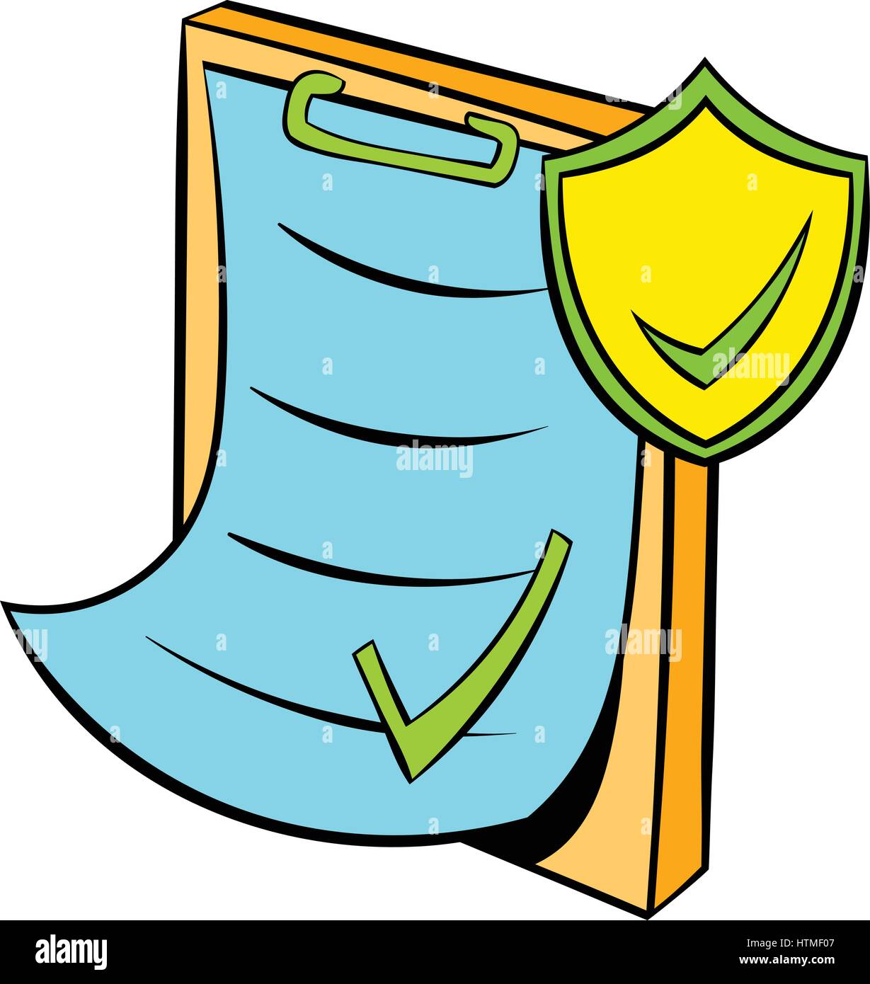 Clipboard with insurance form icon cartoon Stock Vector Image & Art - Alamy