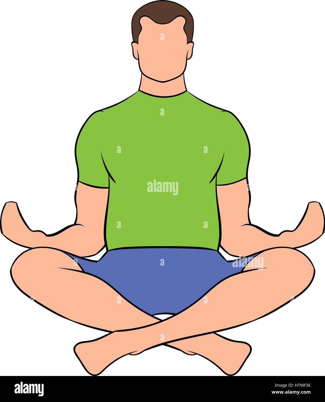 Man sitting in lotus posture icon cartoon Stock Vector Image & Art - Alamy